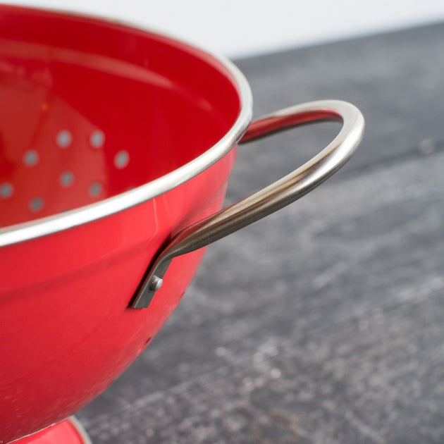 Red Metal Colander – Circle X Country Store
